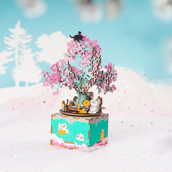 Robotime 3D Puzzle Music Box Cherry Blossom Tree – SlimSpul nederland b.v.