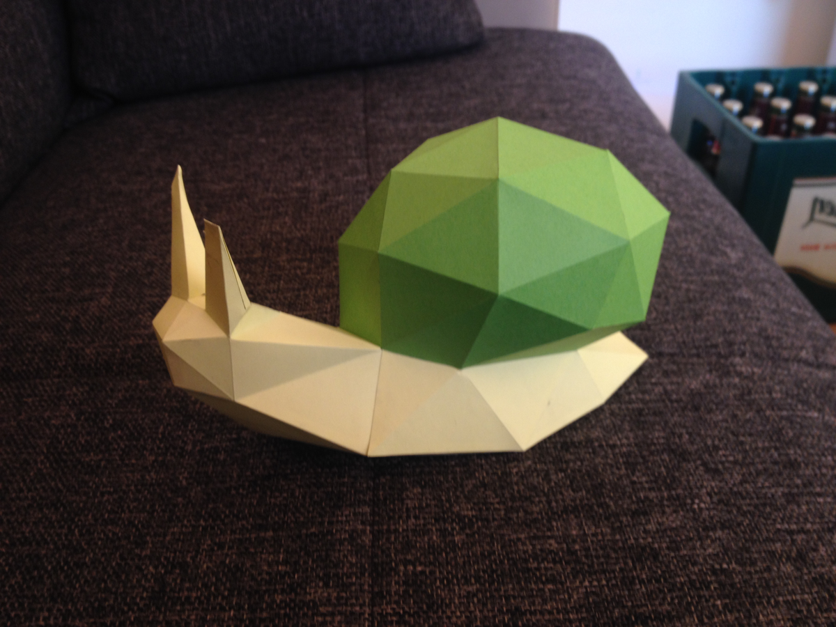 Slak 3D Papier Model (Goud, Geel/Groen of Bruin/Wit) Papier | SlimSpul ...